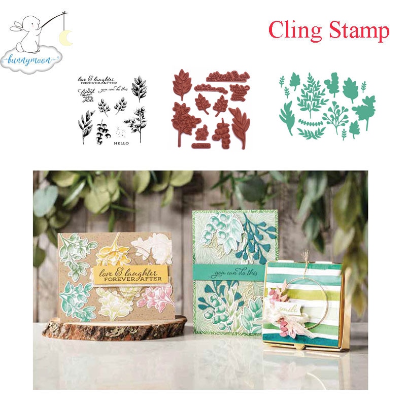 Beautiful Leaves Stamps and Cutting Dies Metal Cut... – Grandado