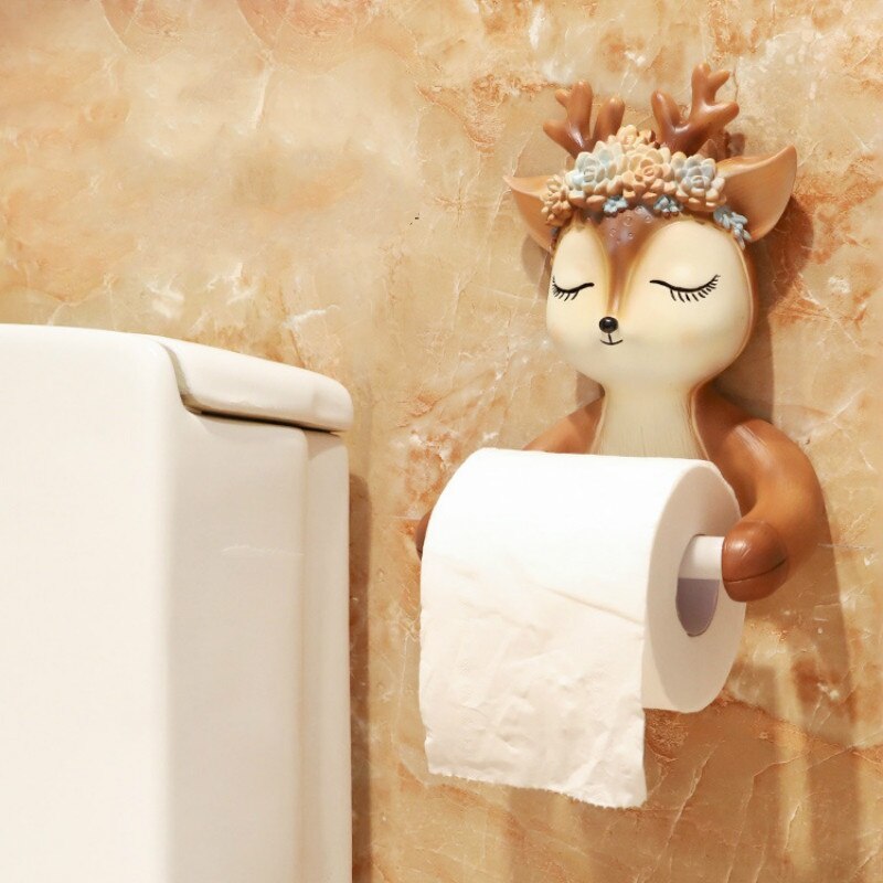 Punch-free Cartoon Animal Home Roll Paper Box Roll... – Grandado