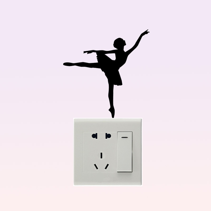 Wall Sticker for Dance room Bedroom black Ballet D... – Grandado
