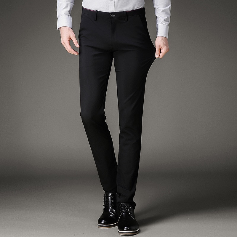 Mannen Pak Broek mannen Zwart Slim Fit Broek Kanto... – Vicedeal