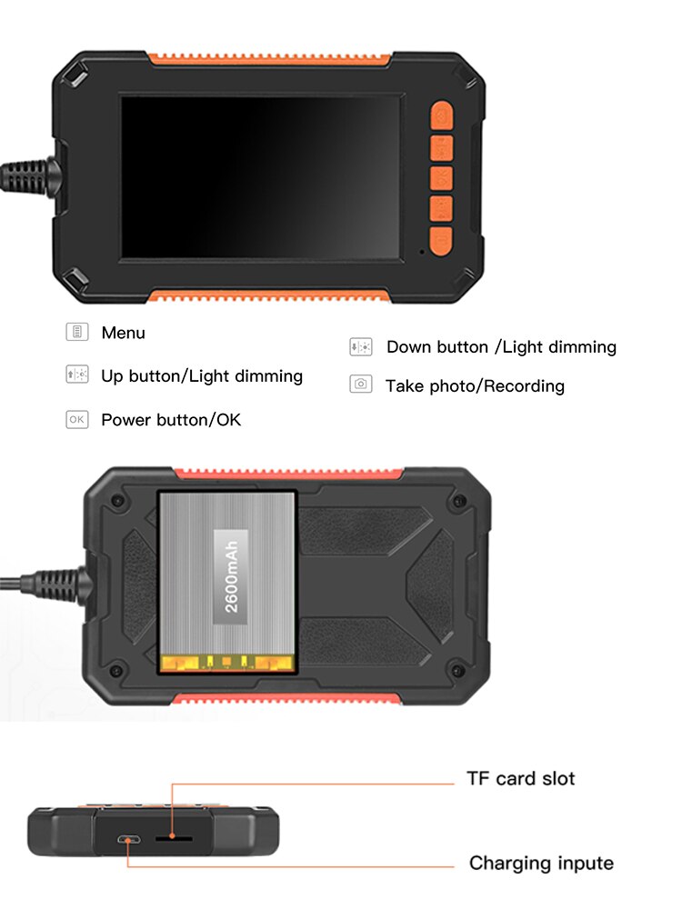 8mm Lens IP67 endoscope 10m Snake Tube Camera 4.3 ... – Vicedeal