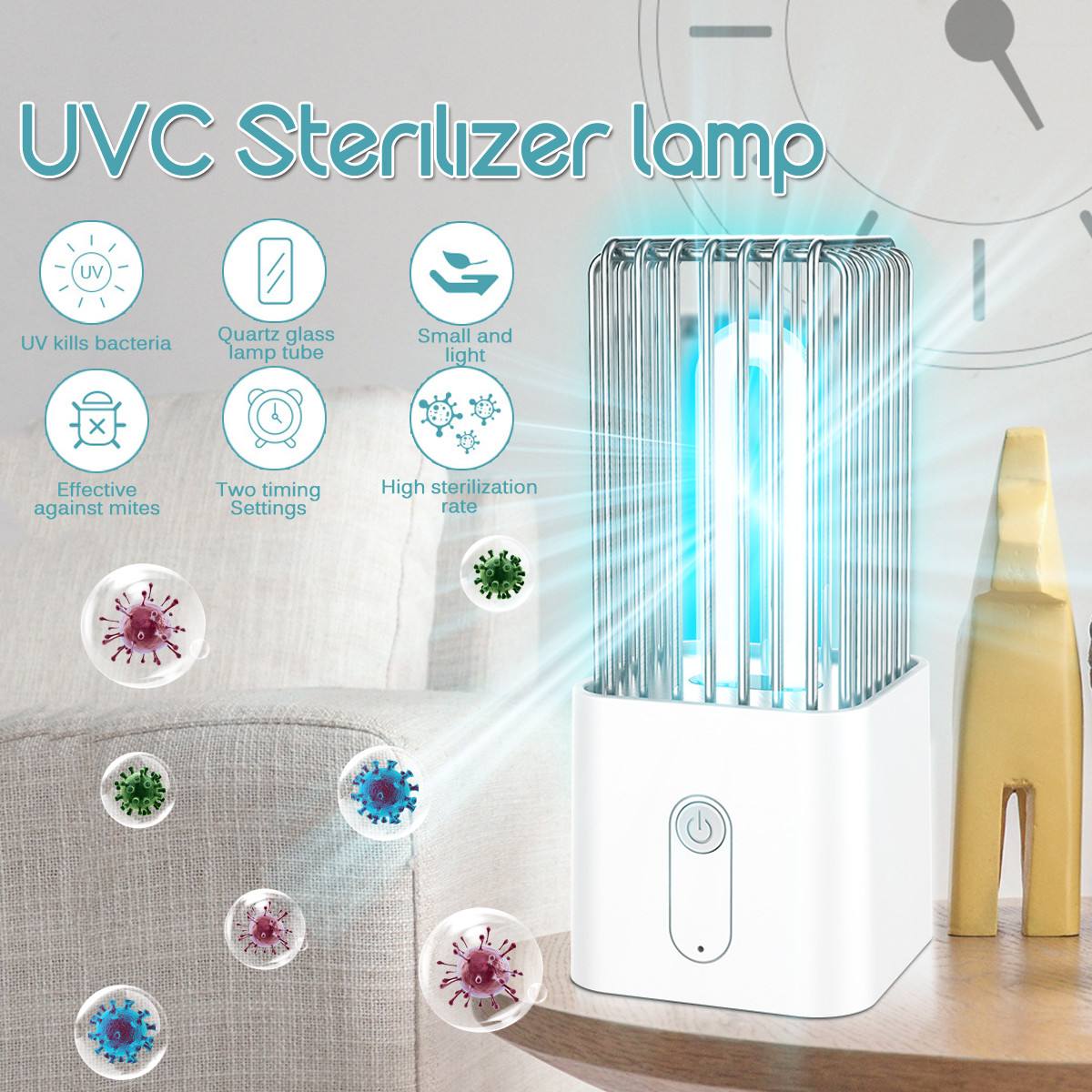 Portable Home Travel UV Germicidal Lamp Ultraviole... – Vicedeal