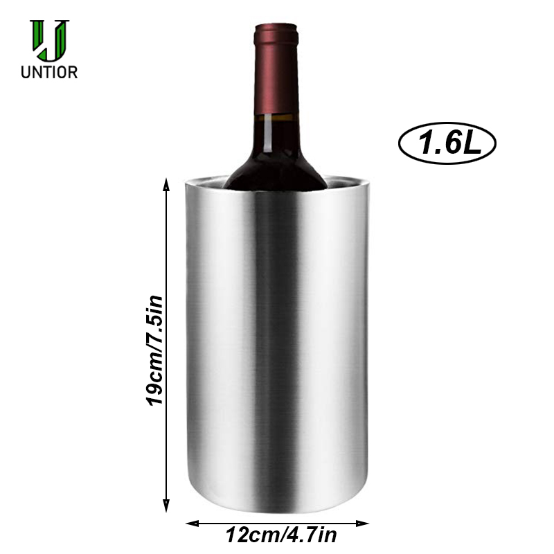 UNTIOR Stainless Steel Bar Ice Bucket Two Handles ... – Grandado