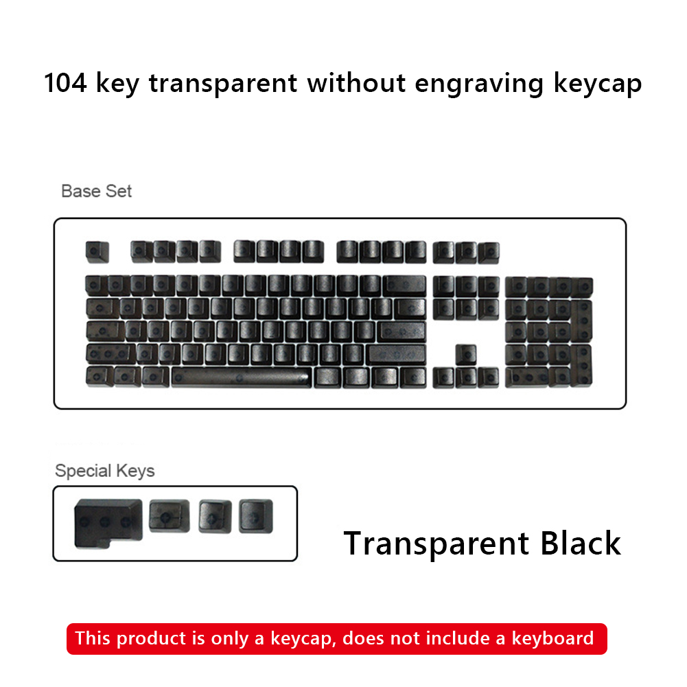 108 Keys Transparent ABS Keycaps Mechanical Keyboa... – Grandado