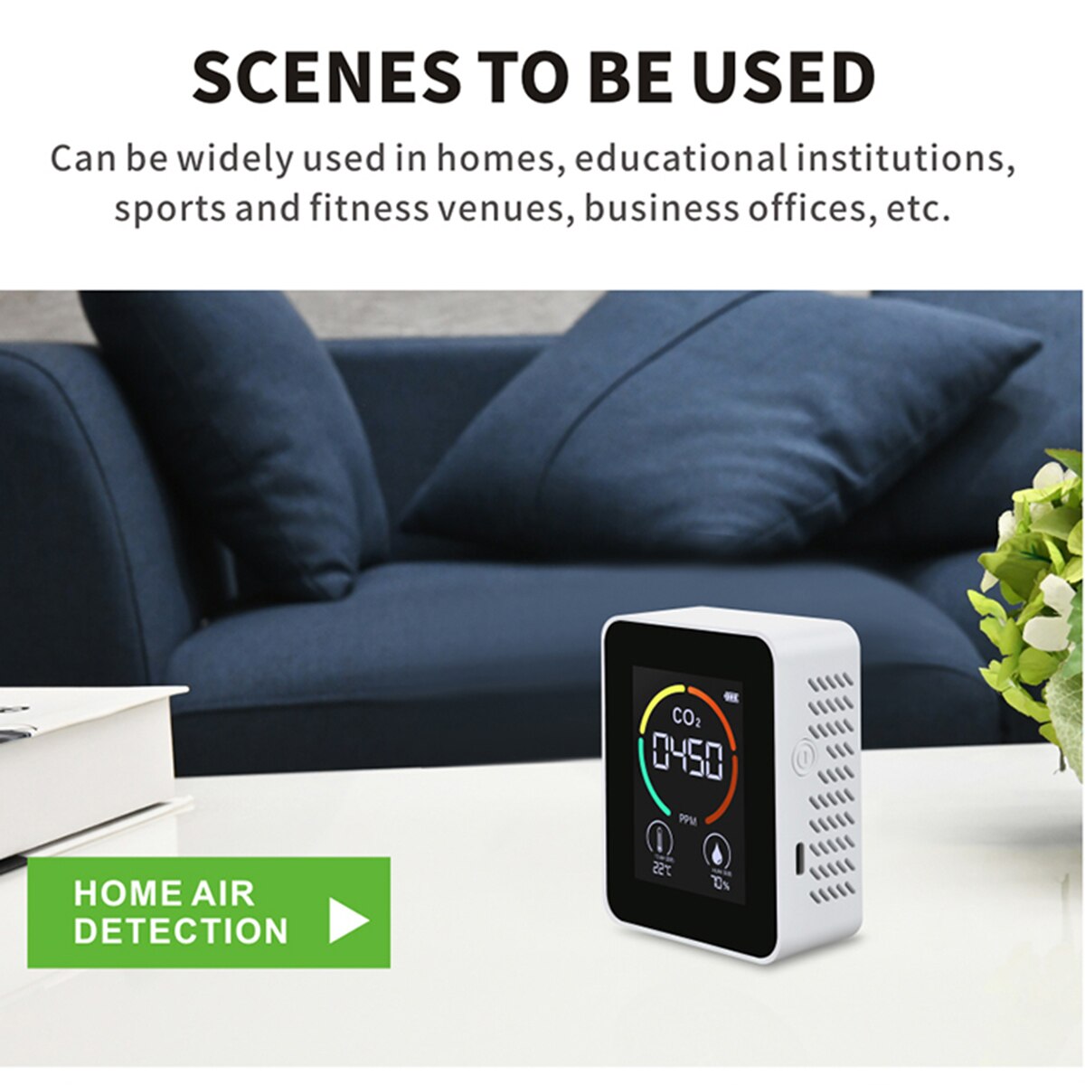 Air Monitor High Accurate Air Meter Detects CO2 Te... – Grandado