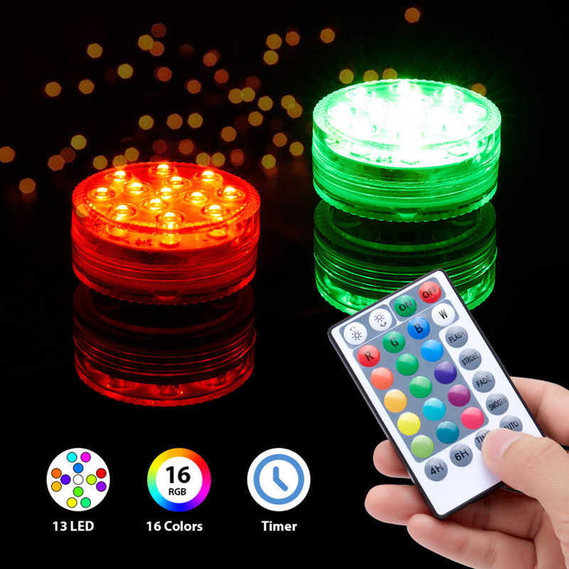 2Pcs LED RGB Underwater Lamp IP68 Waterproof With ... – Vicedeal