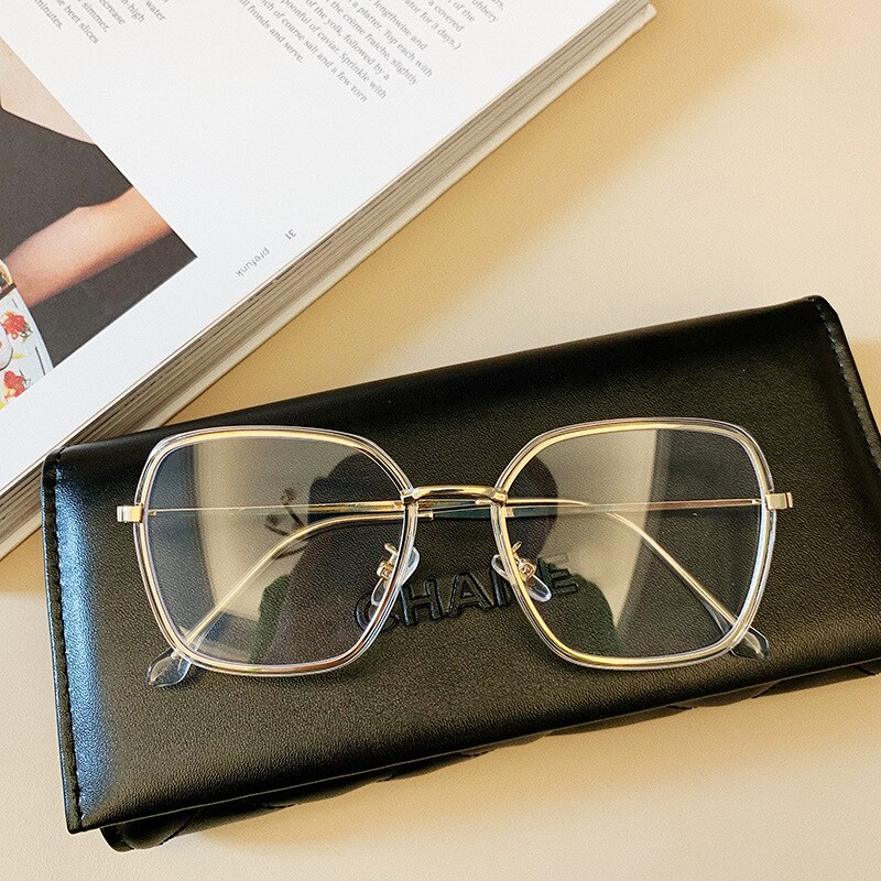 Yooske Veelhoekige Bril Vrouwen Vintage Metalen On... – Vicedeal