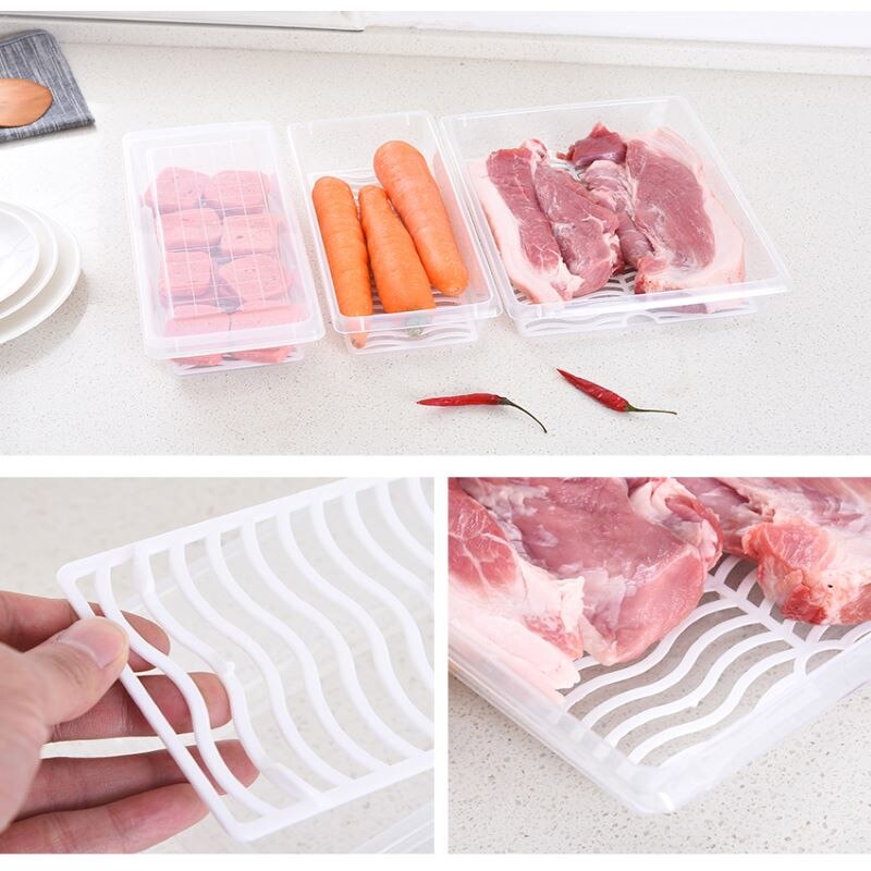Refrigerator Food Storage Box With Lid Meat Vegeta... – Grandado