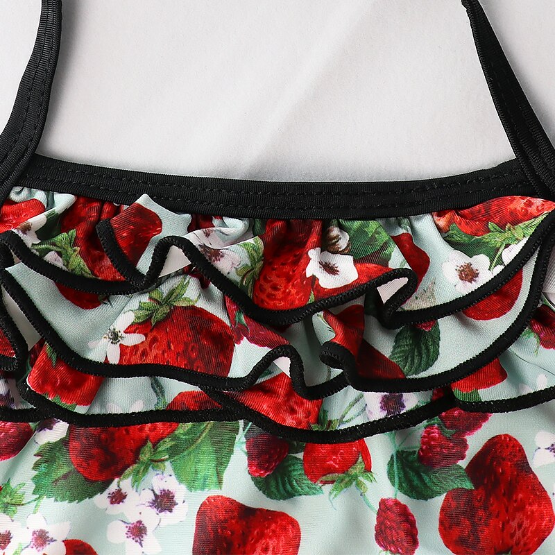 Teenager Girls Swimsuit Ruffle Bikini Set Cute Kid... – Grandado