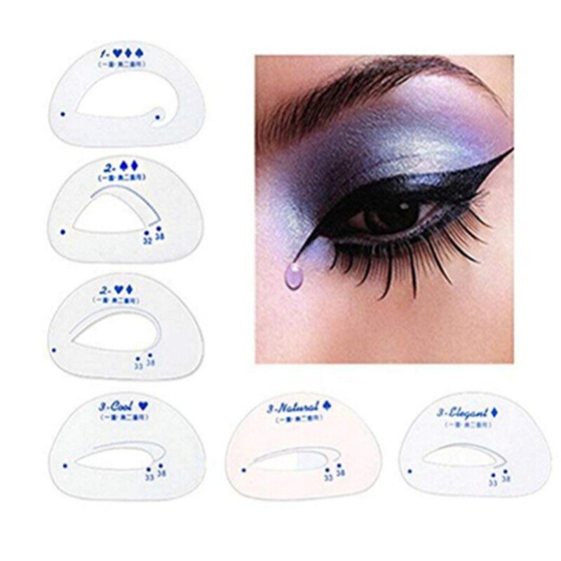 6PCS Eyebrows Template Card DIY Eyeliner Stencil C... – Vicedeal
