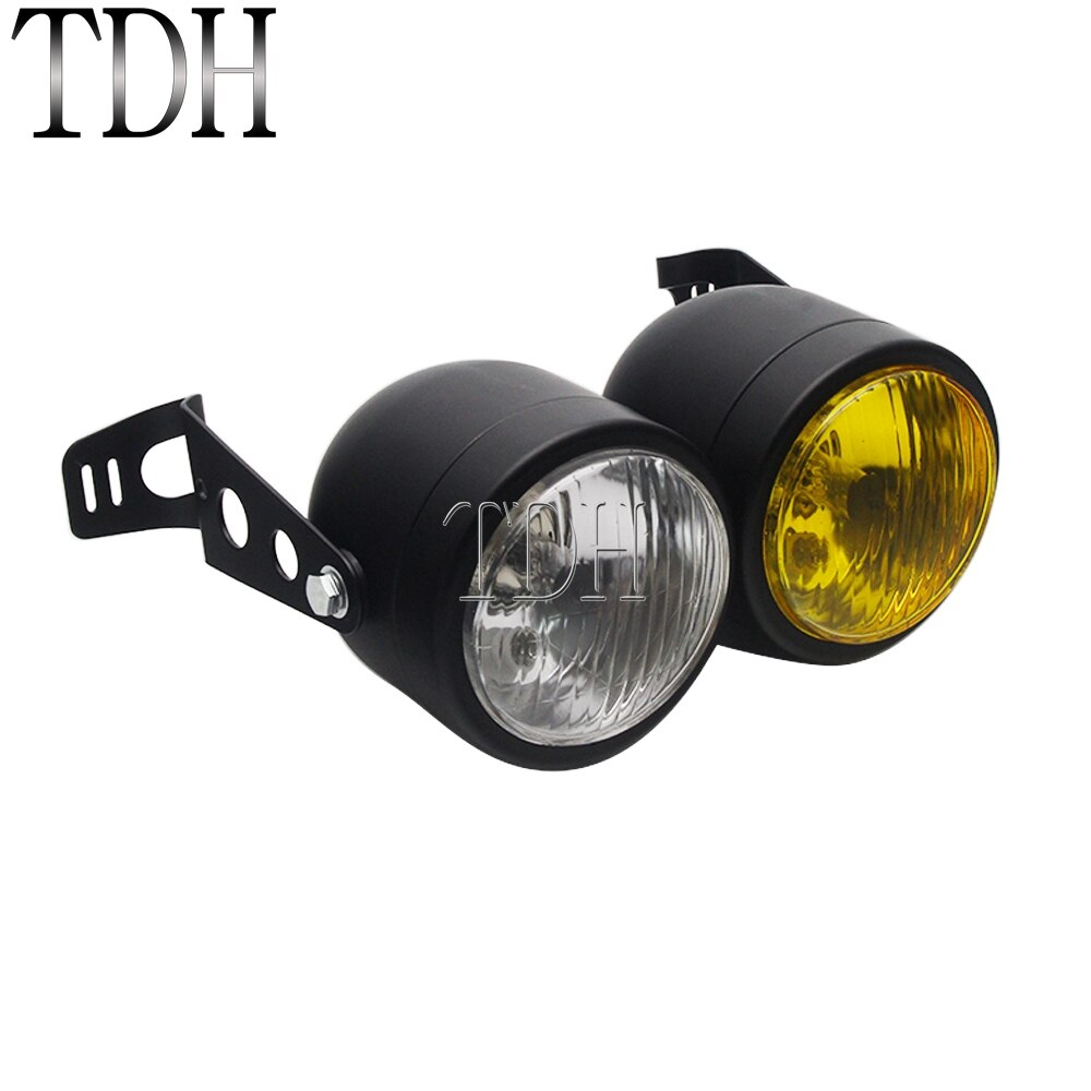 Motorcycle Retro Headlight Mesh Grill Twin Dual Ca... – Vicedeal