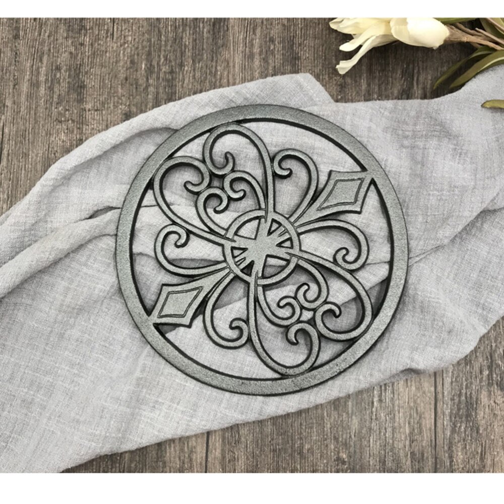 Thick Cast Iron Trivet Decorative Round Trivet Mat... – Vicedeal