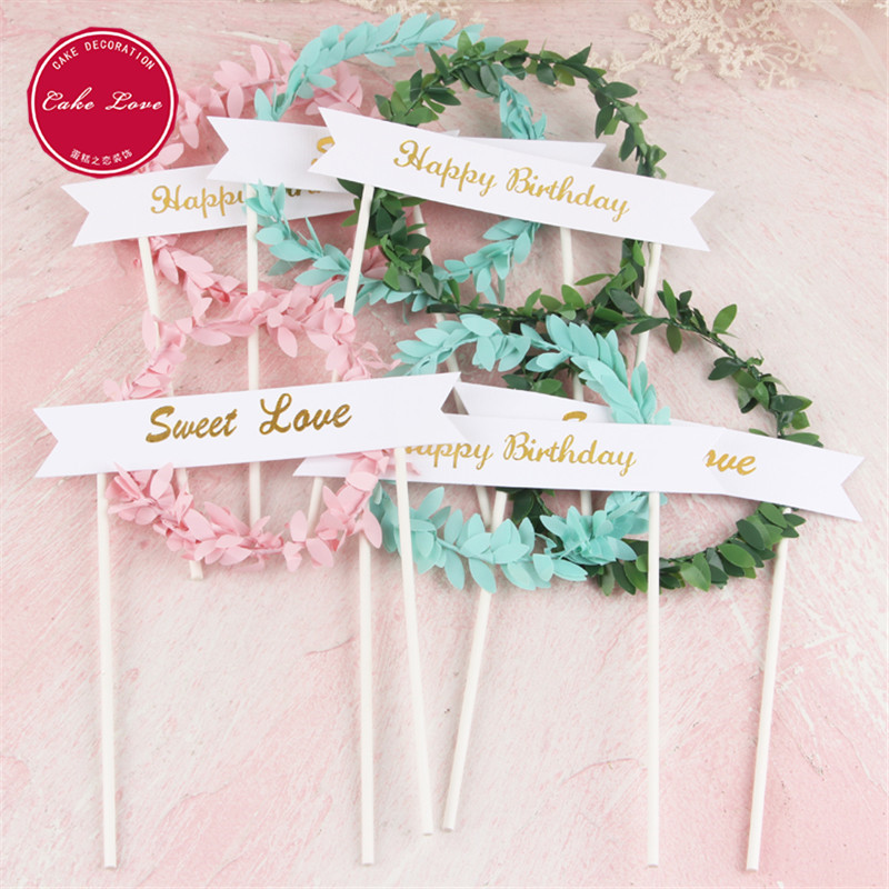 Mini Krans Verjaardag Cake Topper Groen Blad Cupca... – Grandado