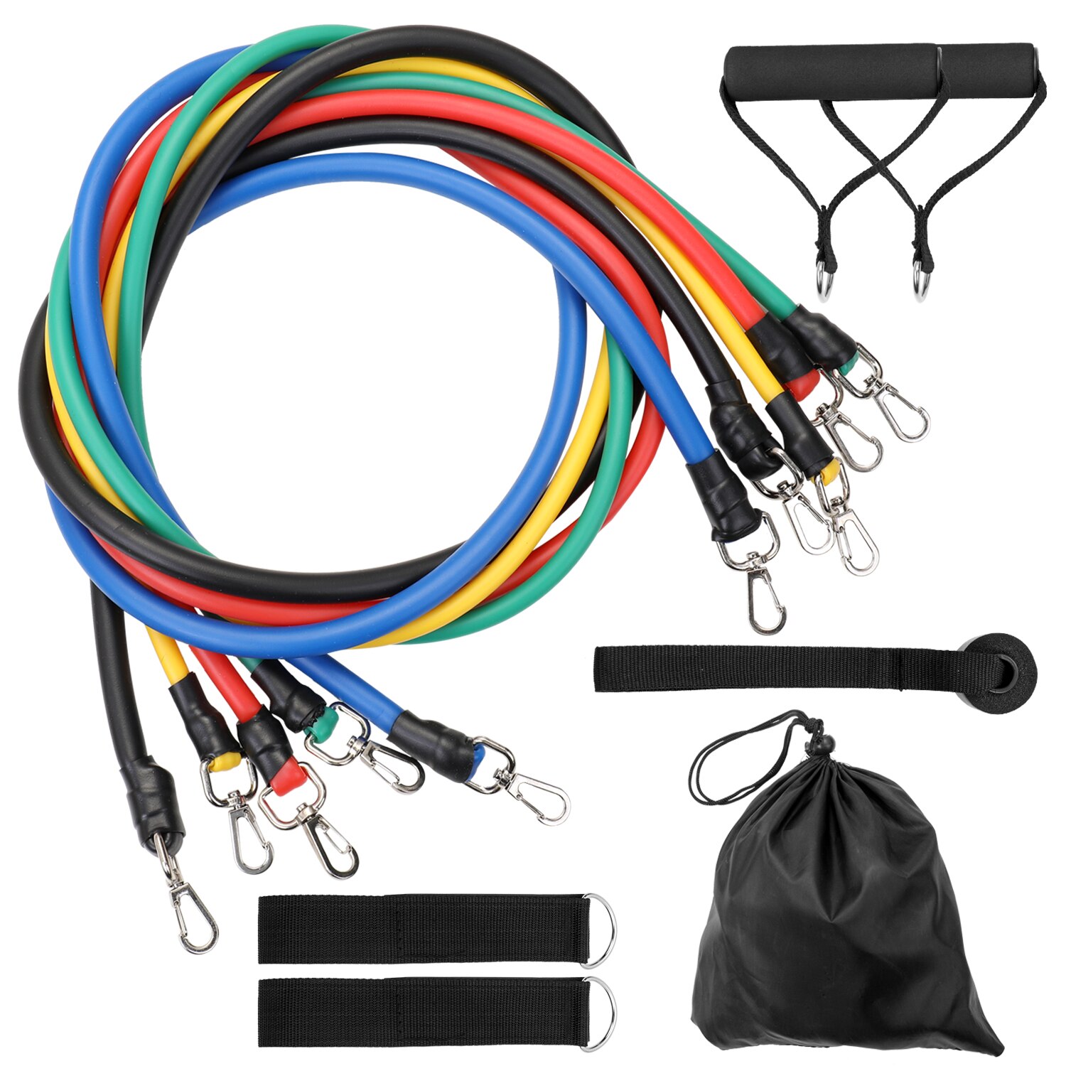11Pcs/Set Latex Resistance Bands Gym Door Anchor A... – Grandado