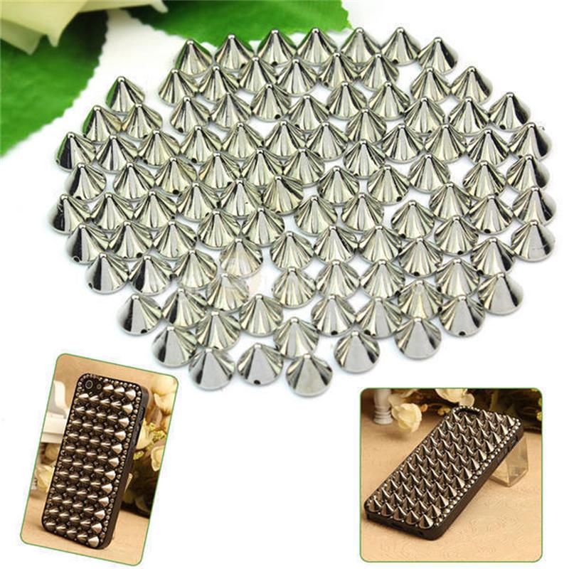 100x10mm Silver Metal Stud Rivet Spikes Craft Bag ... – Vicedeal