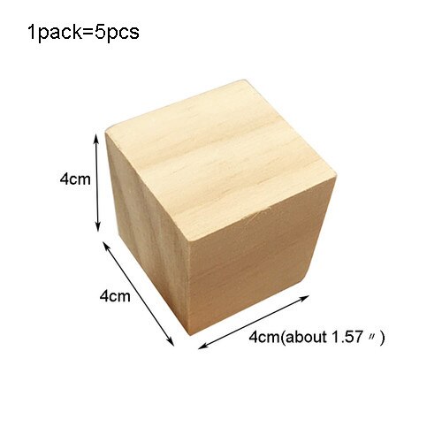 1pack Solid Wood Cube Wooden Square Blocks kids Ea... – Vicedeal