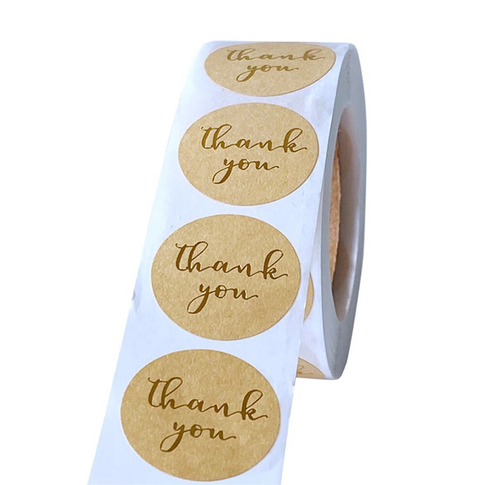 500pcs Round Gold Foil sticker Thank You Sticker F... – Grandado