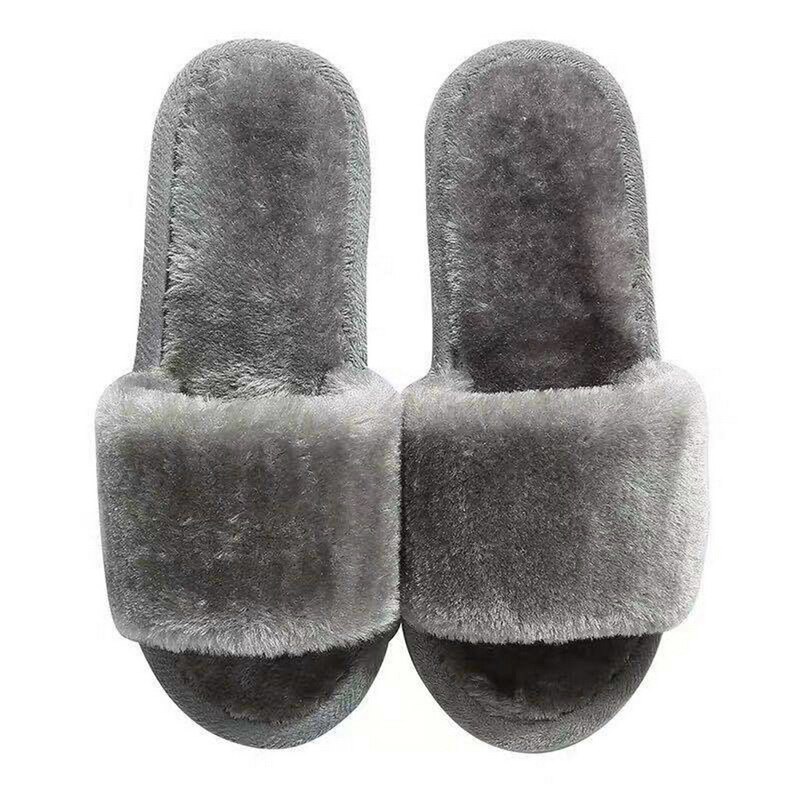 Winter Vrouwen Huis Slippers Faux Fur Warme Schoen... – Grandado