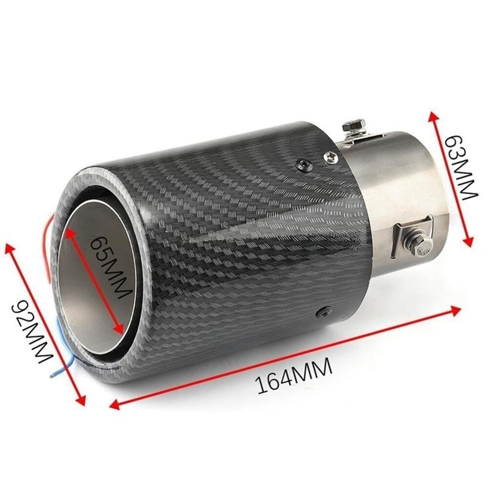 Universal 63-65Mm Carbon Fiber Auto Uitlaat System... – Vicedeal