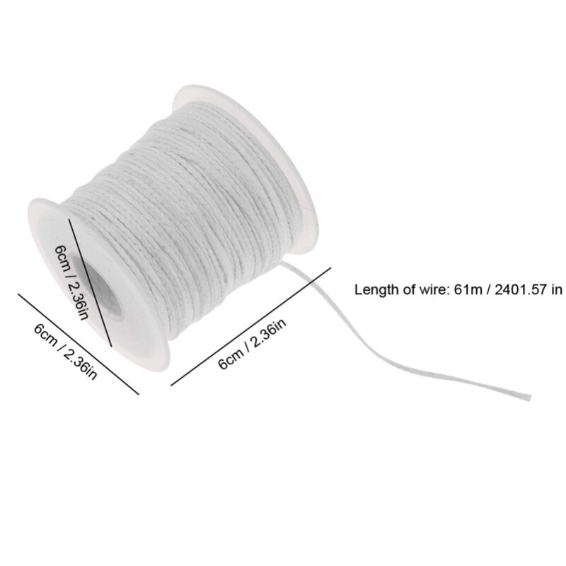 DIY Handmade 24 Strands Candle Wick 1 Pcs 61m Cott... – Grandado