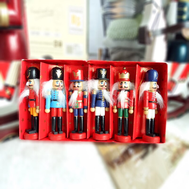 6 Stuks Houten Notenkraker Pop Soldaat Miniatuur B... – Grandado