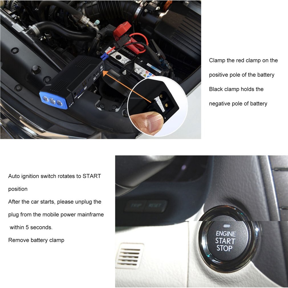 A4 Multifunction Jump Starter 15000mAh Portable Ca... – Grandado