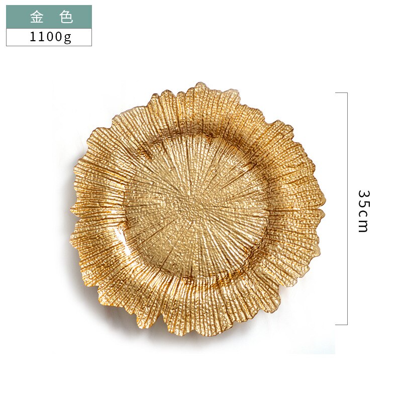 Color snowflake decoration plate, glass plate, irr... – Vicedeal