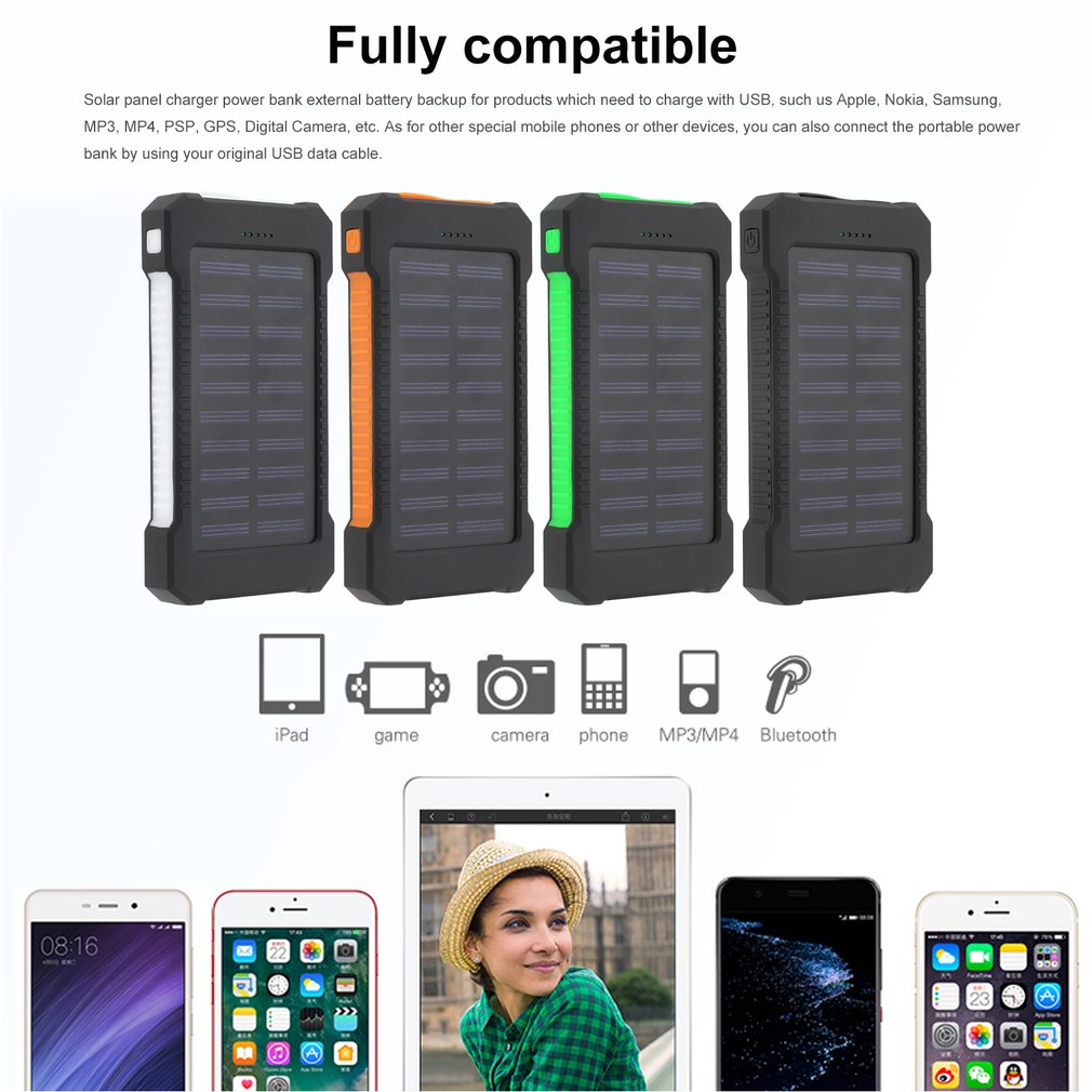 6000mAh Dual USB Compact Portable Solar Power Bank... – Vicedeal