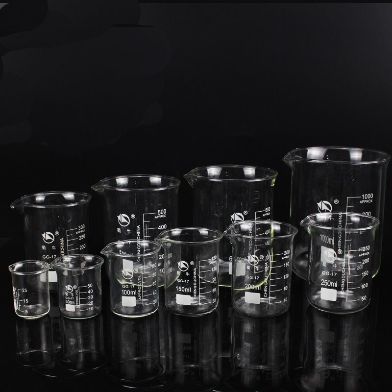 4pcs/lot 25ml-600ml Low Form Beaker Laboratory Bor... – Vicedeal