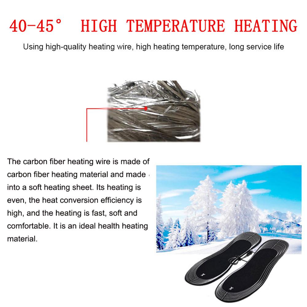 USB Carbon Fiber Electric Heating Insoles Heating ... – Grandado