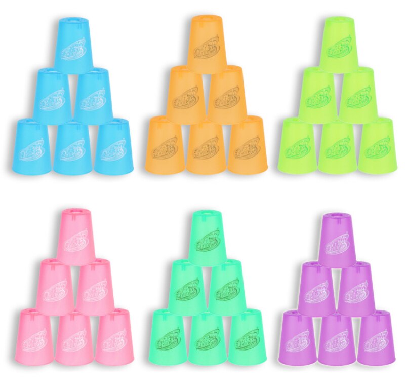12pcs/Set Jelly Color Quick Stacking Cups Sturdy B... – Vicedeal