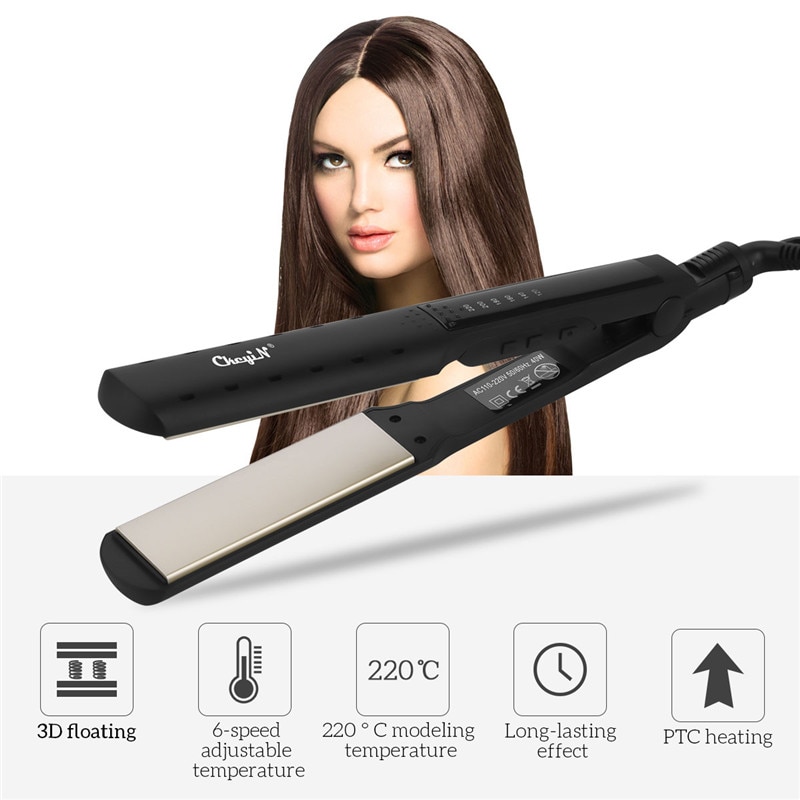 Hair Straightener Tourmaline Ceramic Heating Plate... – Grandado