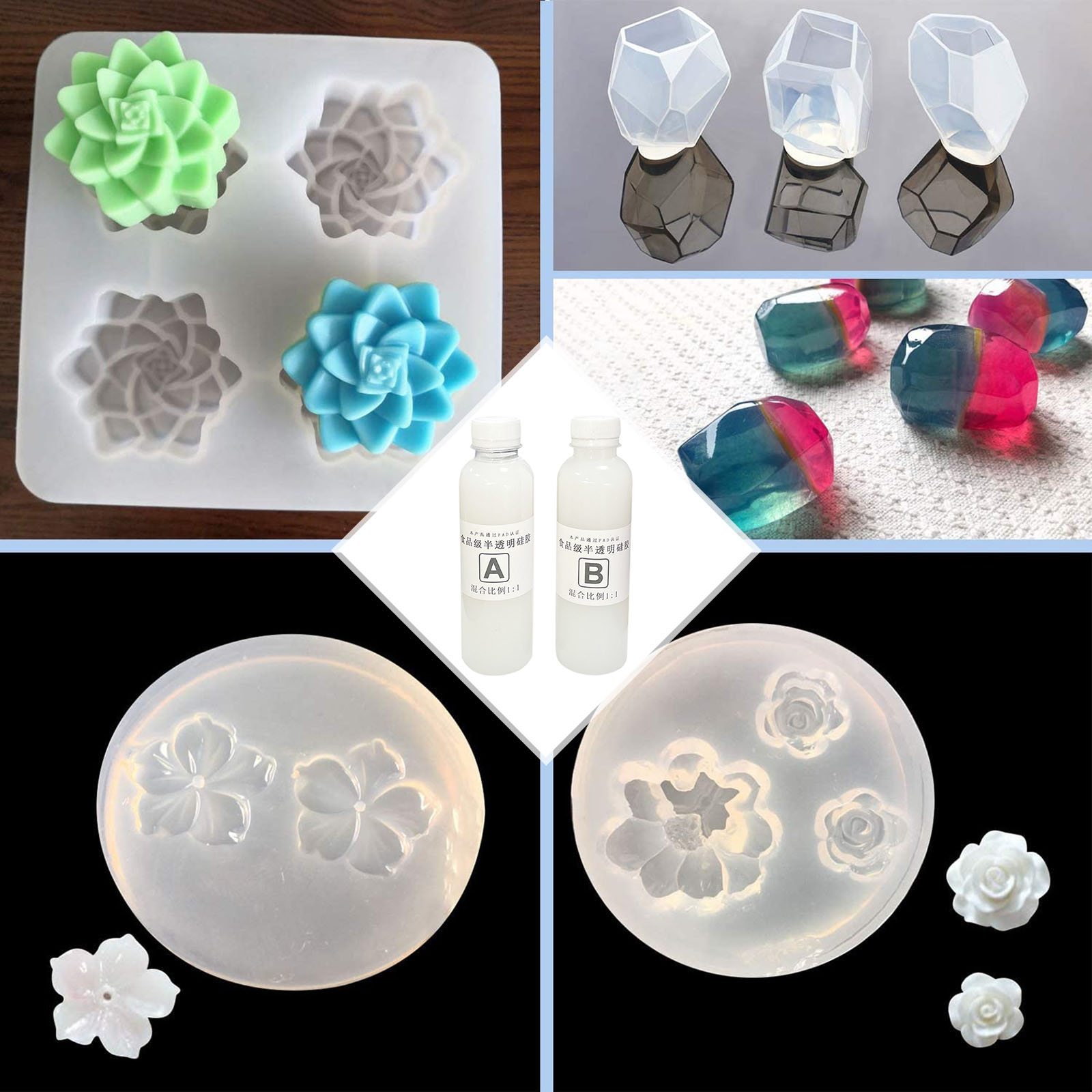 Silicone Mold Making Kit Translucent Silicone Rubb... – Grandado