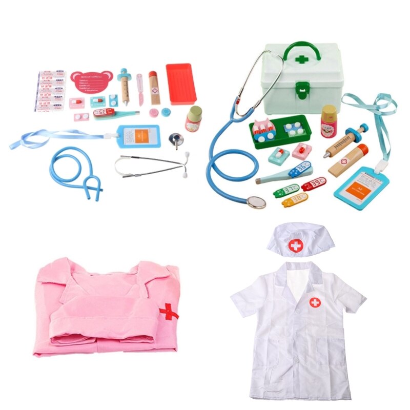 Pretend Doctor Play Wooden Toys for Children Role ... – Vicedeal