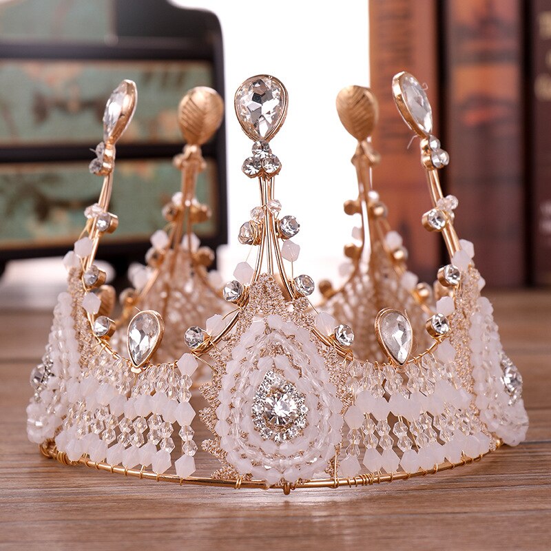 1Pcs/lot Wedding Crown Bridal Headpiece Gold Color... – Vicedeal