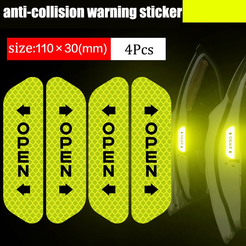 4Pcs/set Car Door Stickers Universal Safety Warnin... – Grandado