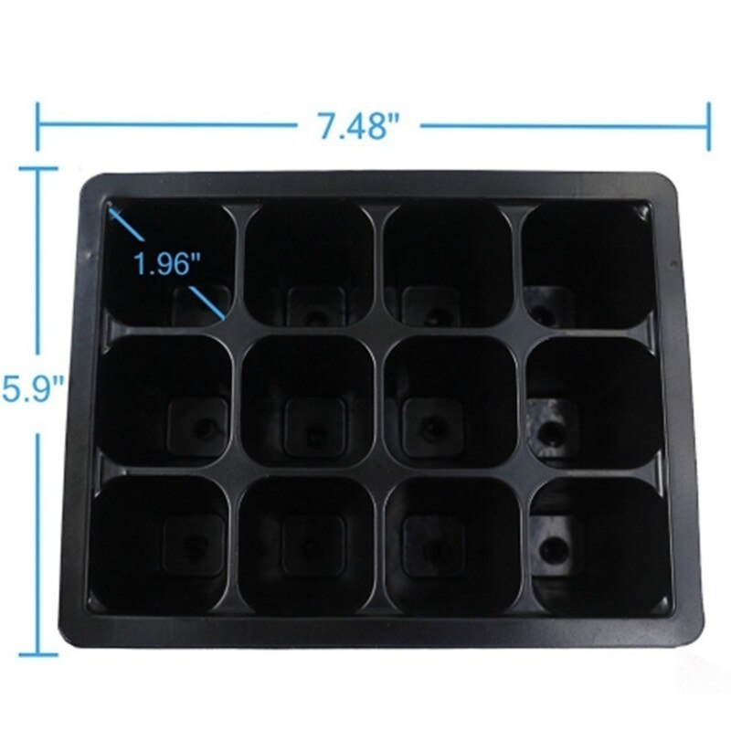 12 Cells Seed Nursery Pot Planting Tray Kit Plant ... – Grandado
