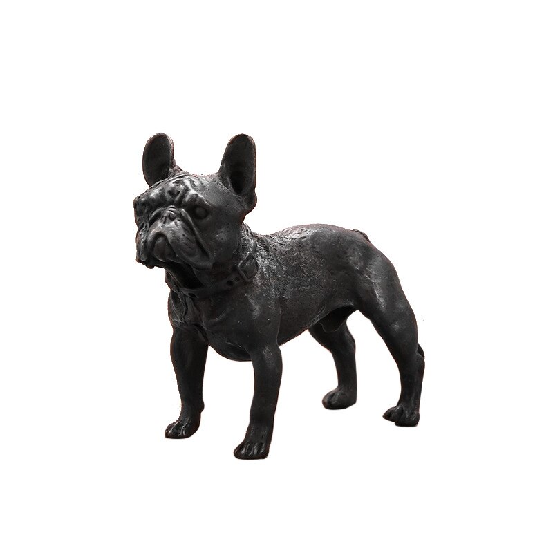 Mini Copper Bulldog Statue Vintage Dog Figure Prop... – Grandado