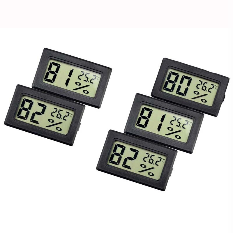 5 Pack Mini Digital Thermometer Hygrometer, Indoor... – Vicedeal