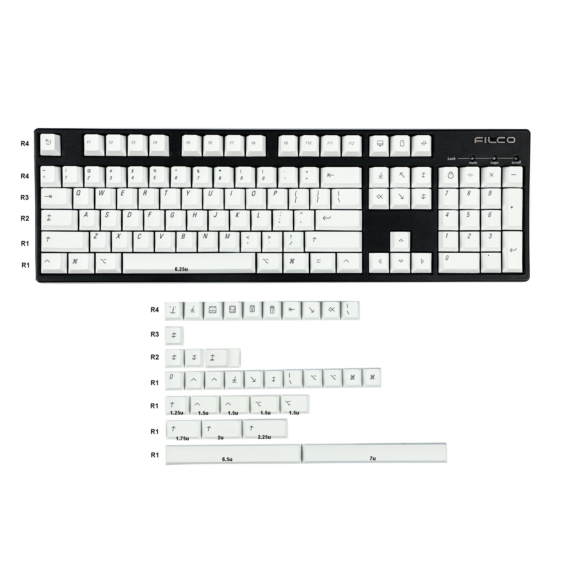 YMDK 139 Mac Keycaps Cherry Profile Normcore Style... – Vicedeal