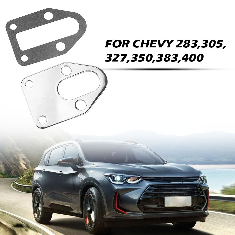 Car SBC Chrome Fuel Pump Mounting Plate + Gasket f... – Grandado