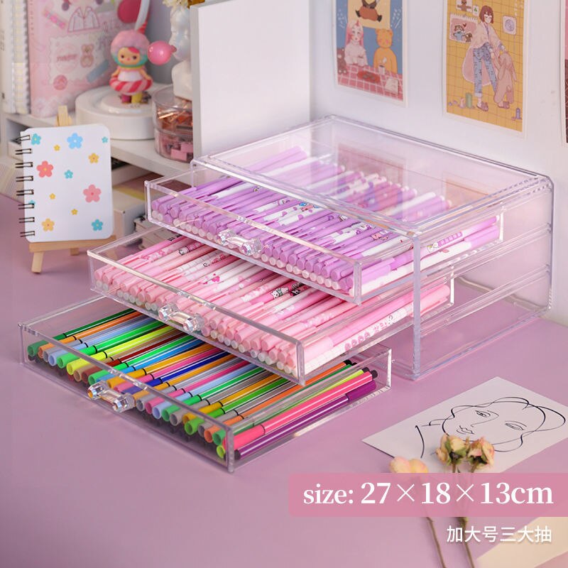 Acrylic Transparent Stationery Storage Boxes Make ... – Grandado