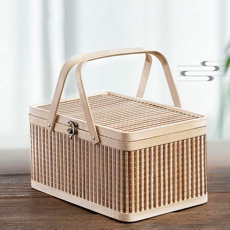 Bamboo Decorative Storage Boxes With Lids, Shelf B... – Grandado