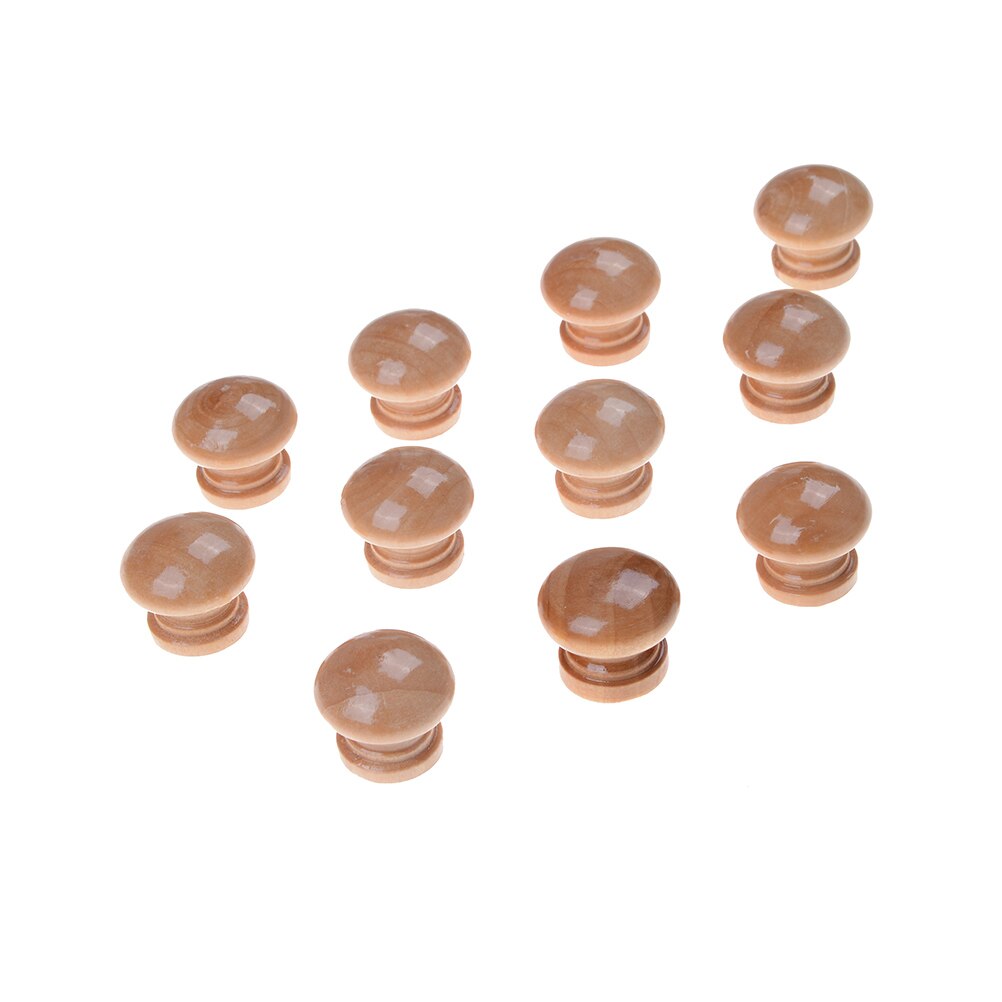 10pcs 25mm Natural Wood Wooden Cabinet Knob Drawer... – Grandado