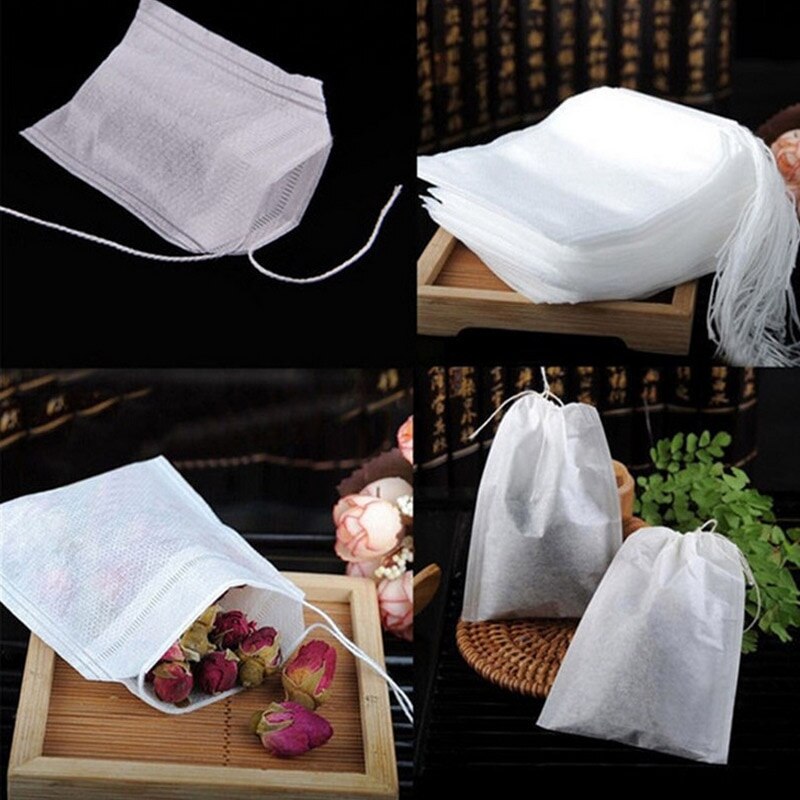 100 Pcs Tea Bags Bags For Tea Bag Infuser With Str... – Grandado