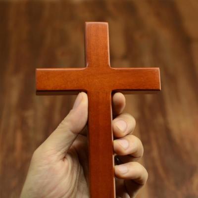 Oak small cross christianity wall hanging jesus st... – Grandado