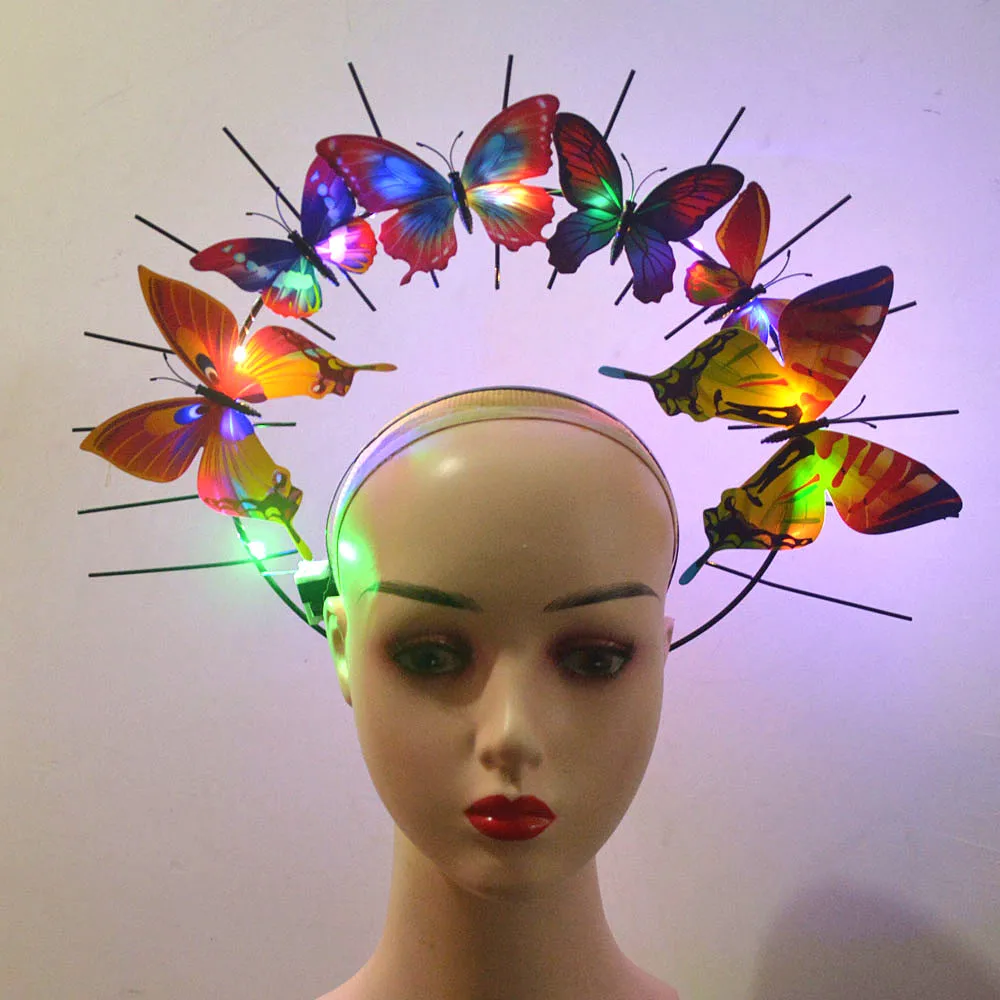 LED Blinking Light Up Angel Headband Halo Crown Qu... – Grandado
