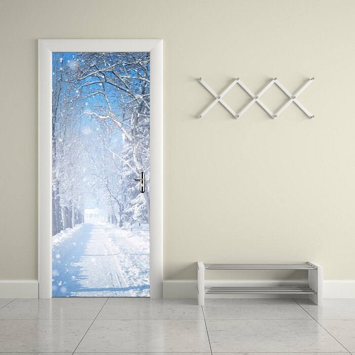 Winter Snow Landscape Decorative Door Stickers Hom... – Vicedeal