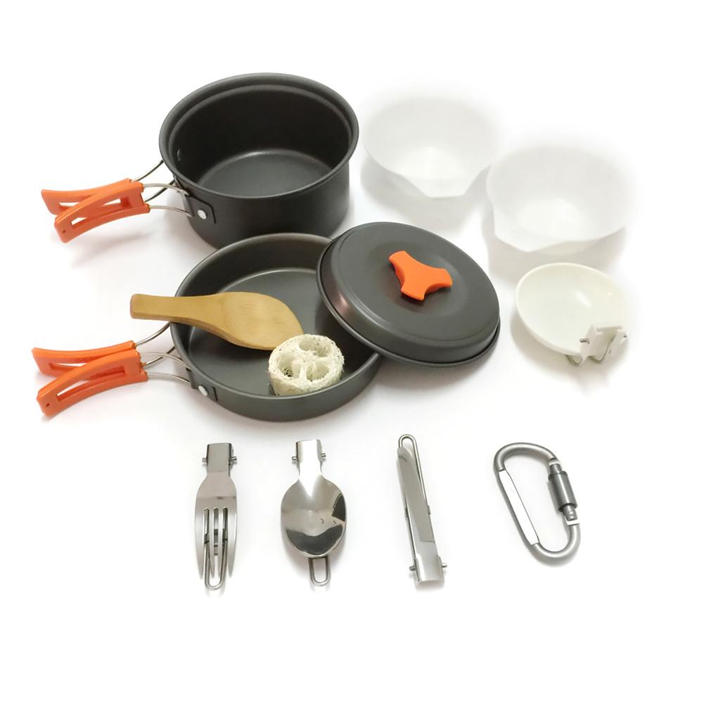 12pcs/set Camping Cookware Outdoor Picnic Pot Pan ... – Vicedeal
