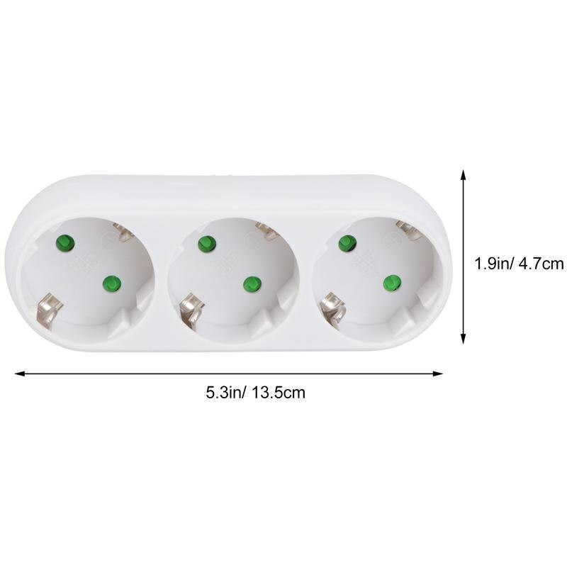 Triple Socket Stopcontact Adapter Anti-Vlam Hitteb... – Vicedeal